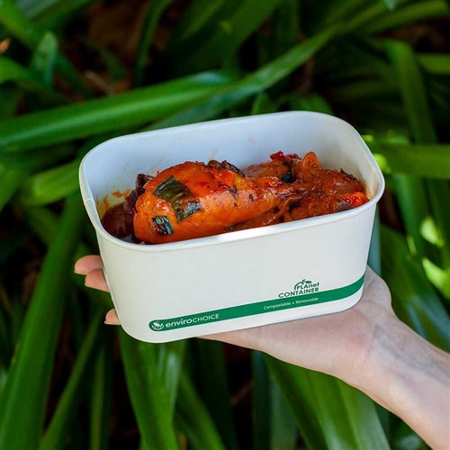 Container Rectangular Paperboard PLA Lined Takeaway Kraft 1000ml ...