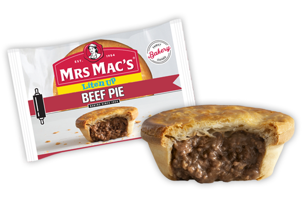 Mrs Macs Lite n Up Beef Pie – Johnsons Food Services
