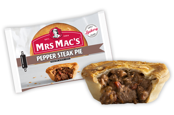 Mrs Macs Pepper Steak Pie – Johnsons Food Services