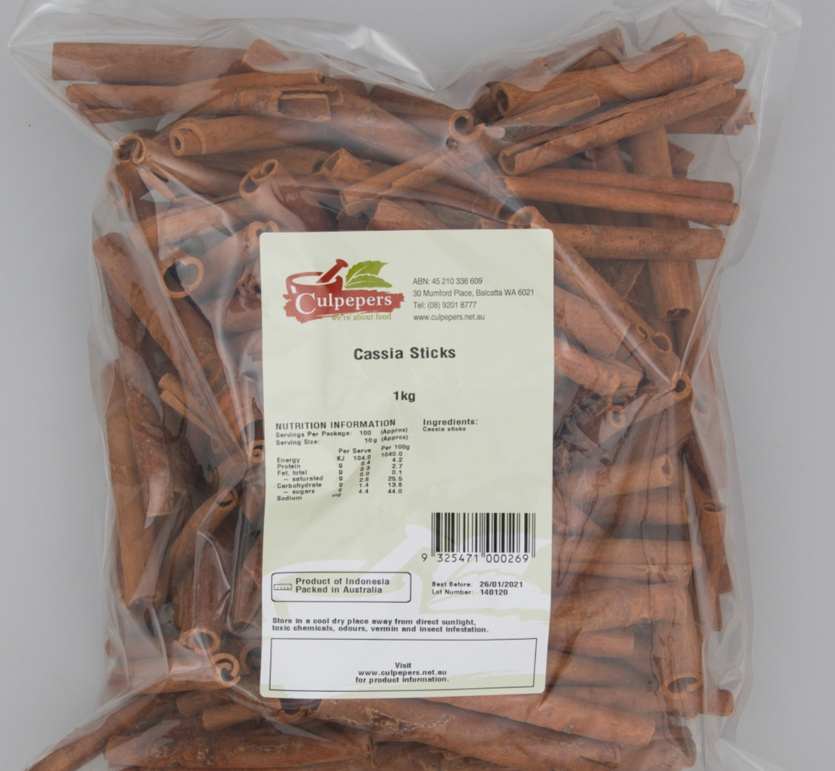 Culpepers Cassia Sticks 1kg – Johnsons Food Services