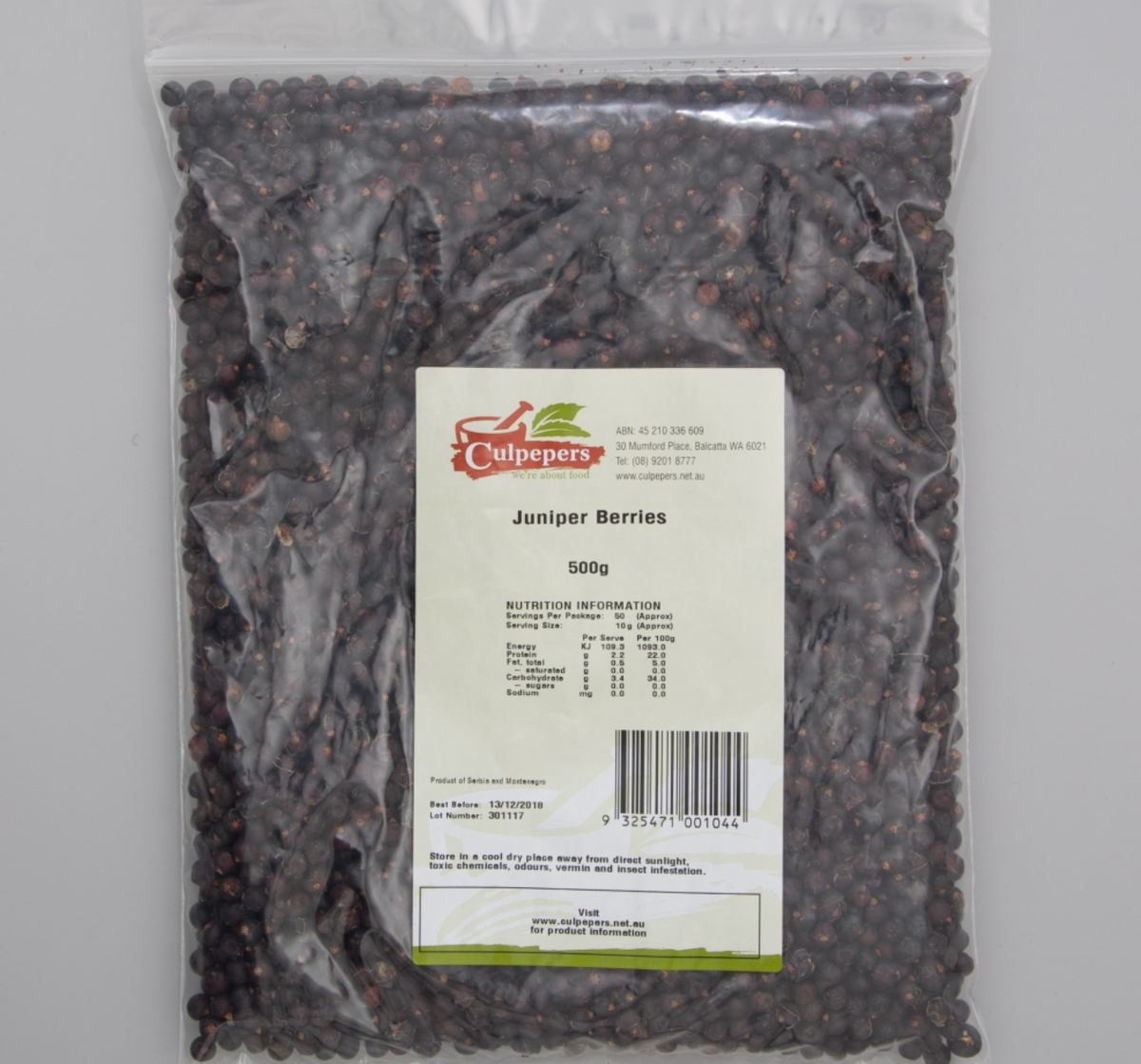 Culpepers Juniper Berries 1kg – Johnsons Food Services