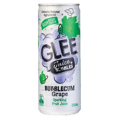 Glee Juice Sparkling Bubblegum Grape 99% – Johnsons Food Services